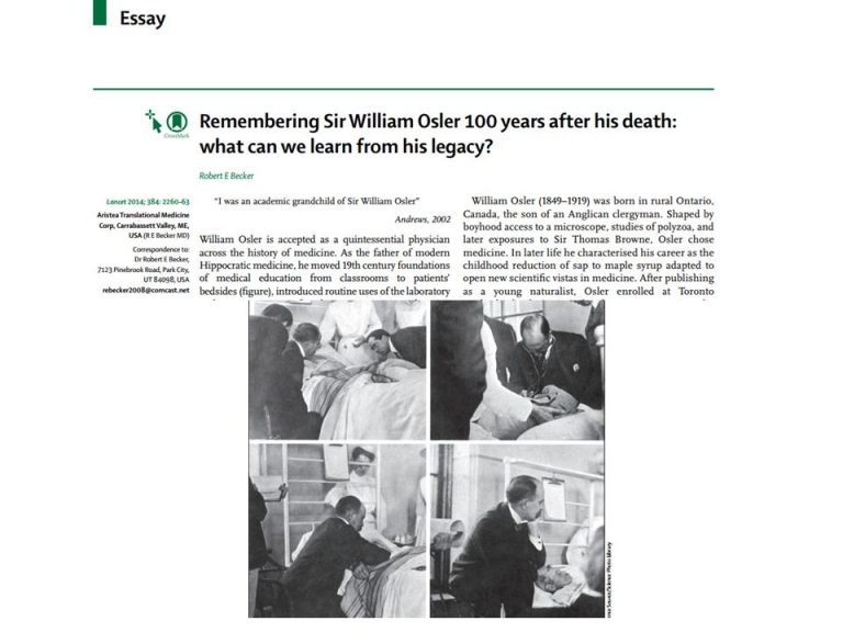 William Osler legacy 100 years after his death – Prodiagnosis / Foro Osler