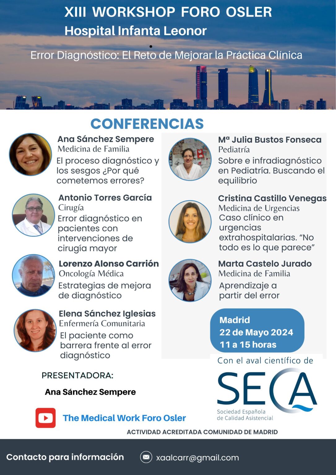 XIII WORKSHOP del FORO OSLER. Programa. Normas para Comunicaciones ...